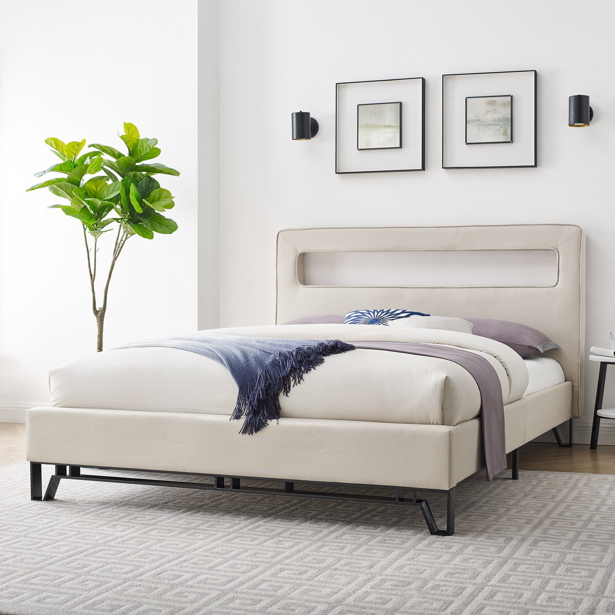 Latitude Run® Upholstered Low Profile Platform Bed & Reviews | Wayfair