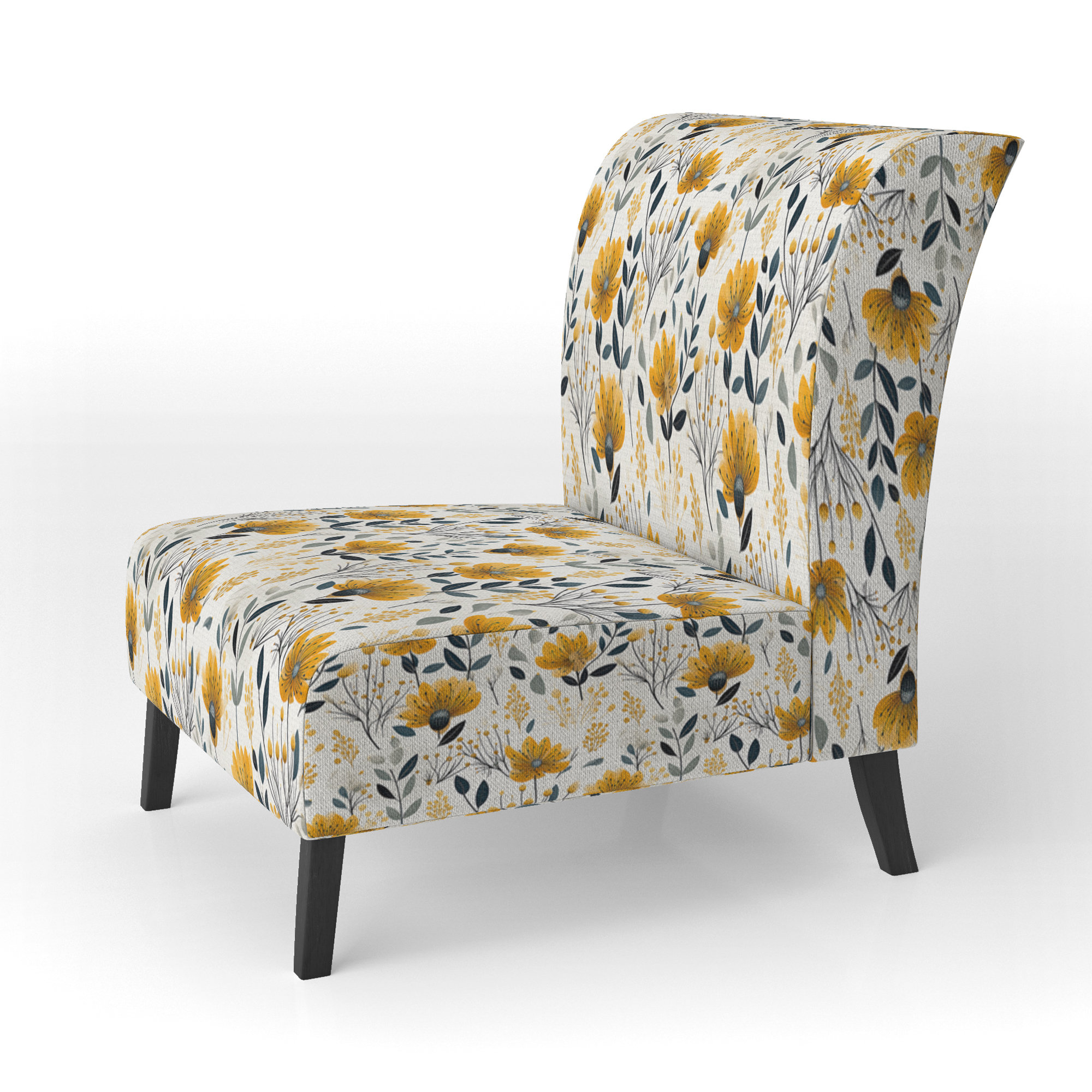 Dakota Fields Scandinavian Charm Floral Pattern - Upholstered Cottage ...