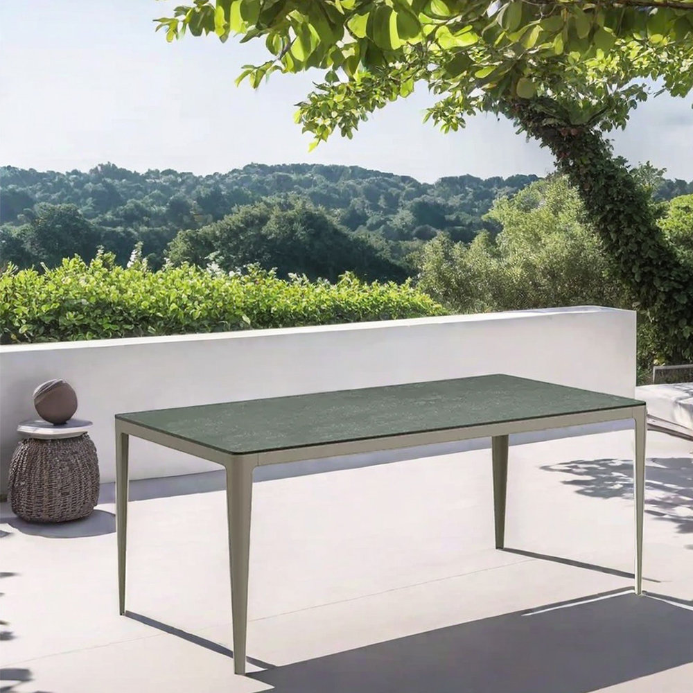 Elegance Furnishings Waterproof Patio Table Rectangular 70.87'' L x 35. ...
