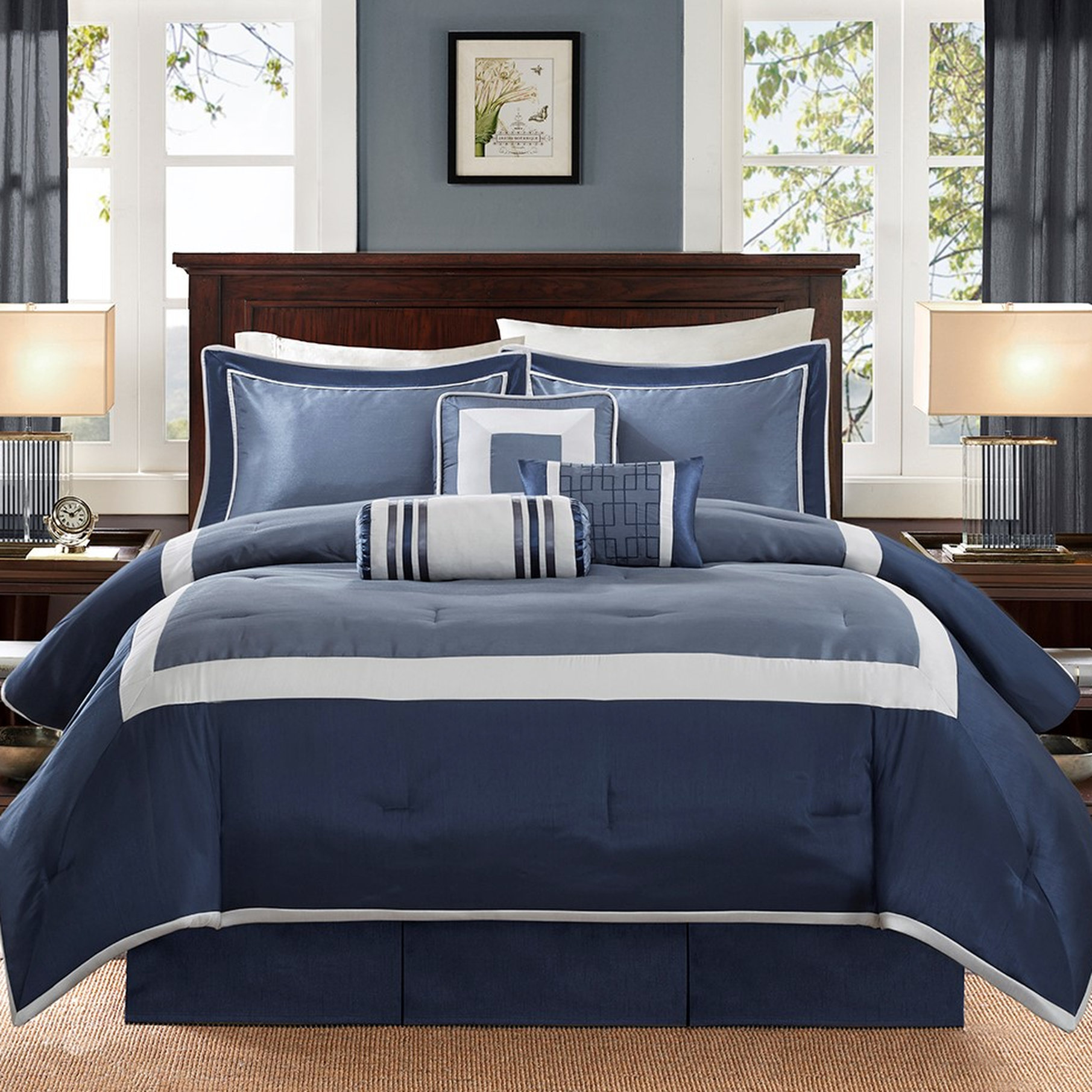 Banior 7 Piece Comforter Bedding And Pieced Design Steam Iron For ...