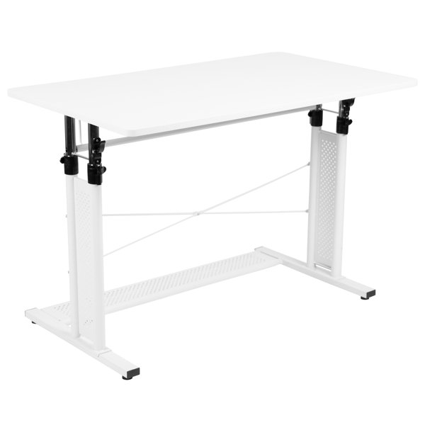 Ebern Designs Latitude Height Adjustable (27.25-35.75"H) Sit to Stand ...