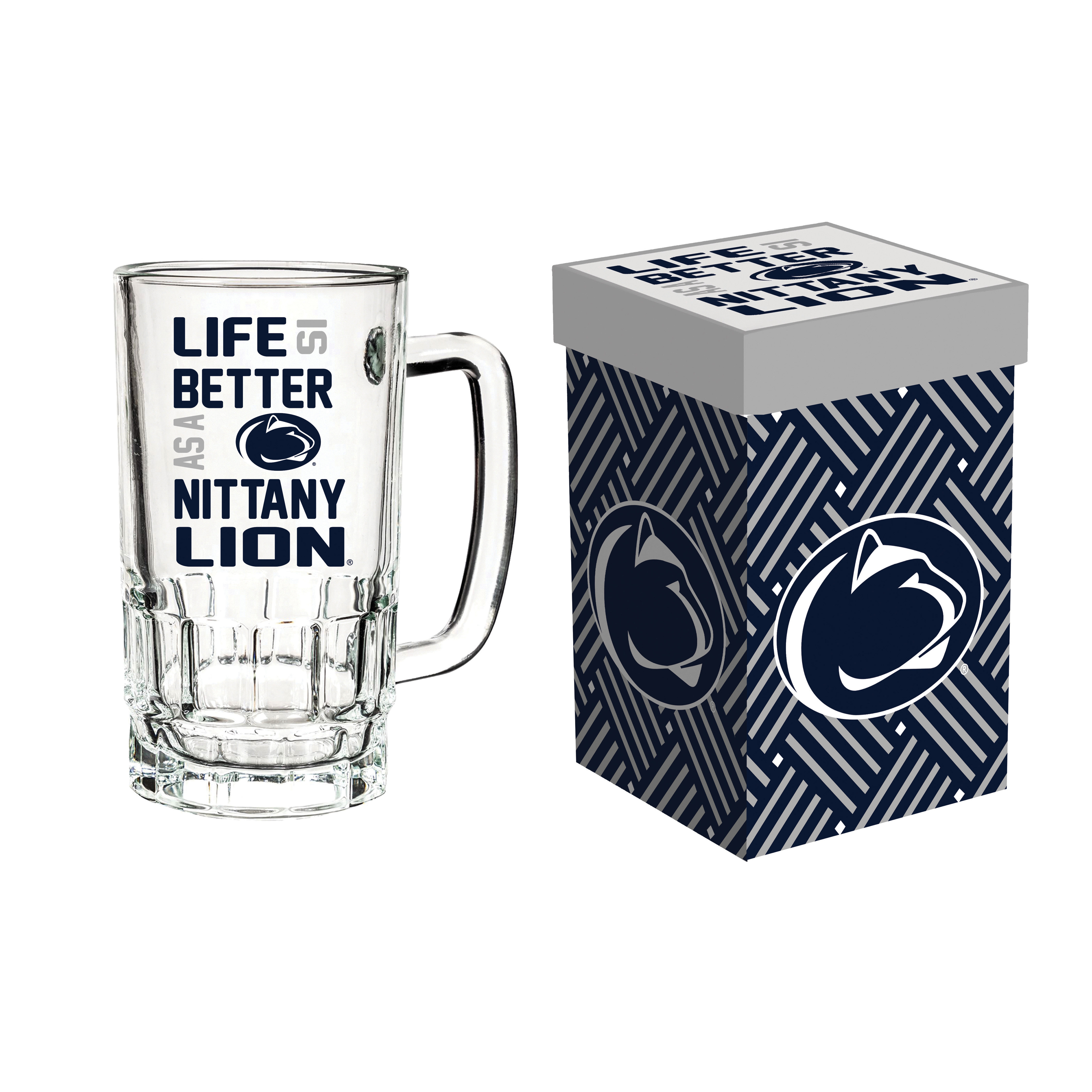 Evergreen Enterprises, Inc Glass Tankard Cup, with Gift Box, Penn State ...