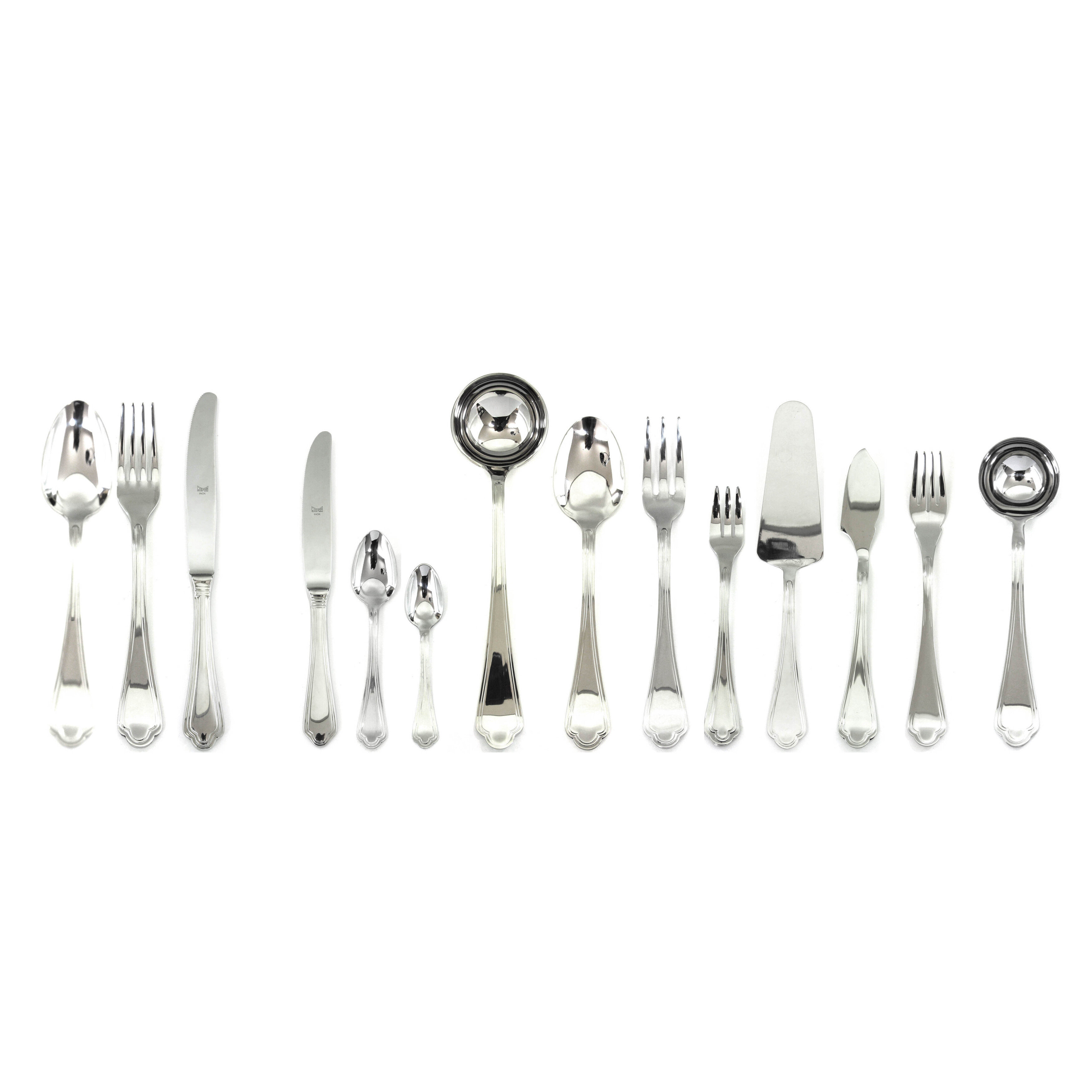 MEPRA Leonardo Flatware Set (Configuration S) - 113 Pieces - Stainless ...