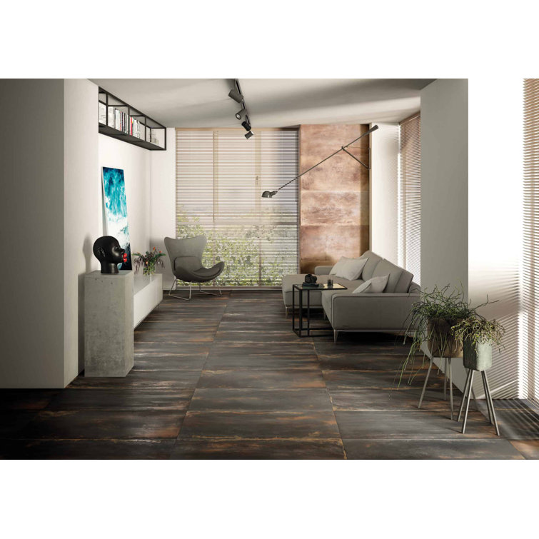 Industry Tile Carrelage mural en porcelaine 24 po x 48 po Metallica et ...