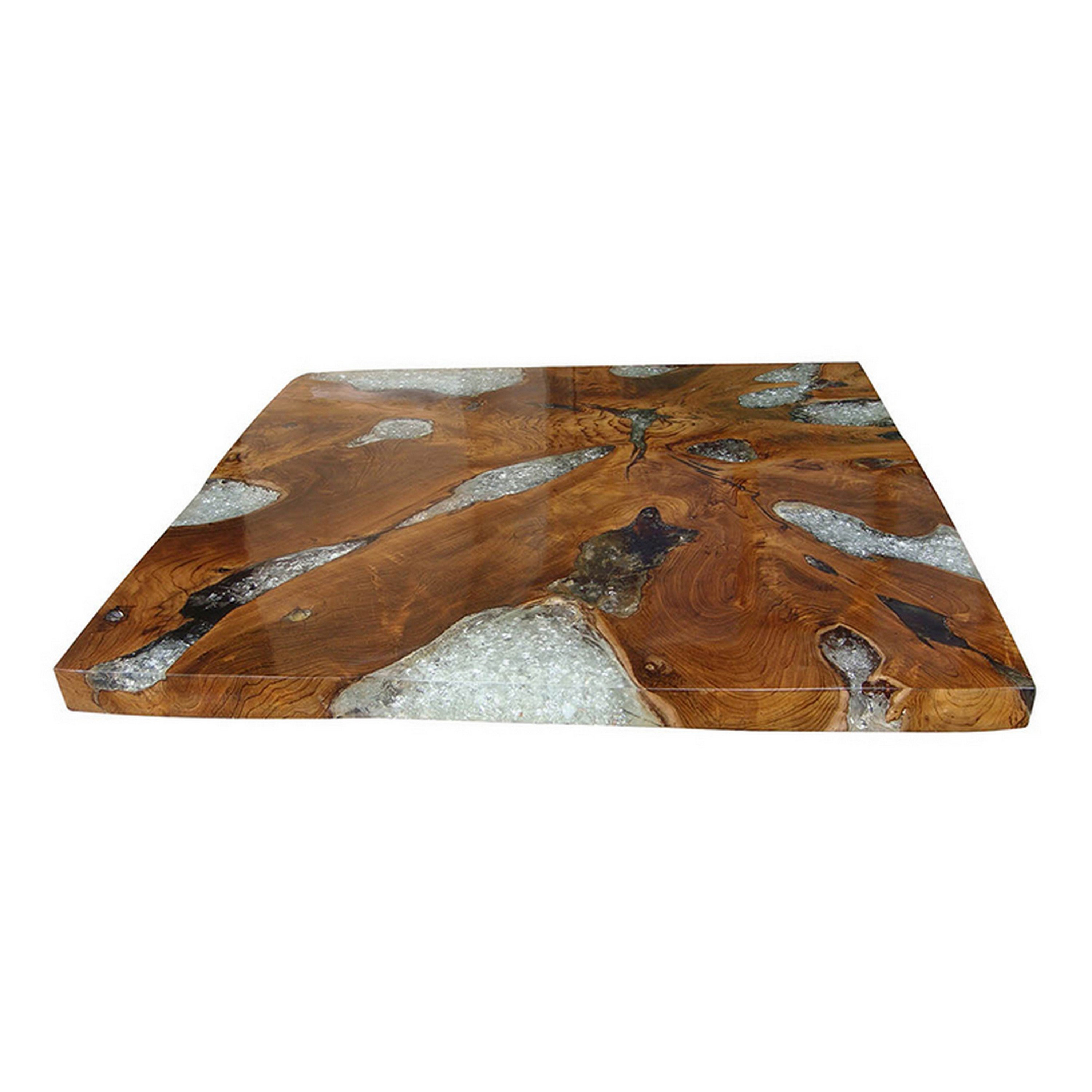 Benjara 31.5'' L x 31.5'' W Resin Square Edge Table Top | Wayfair