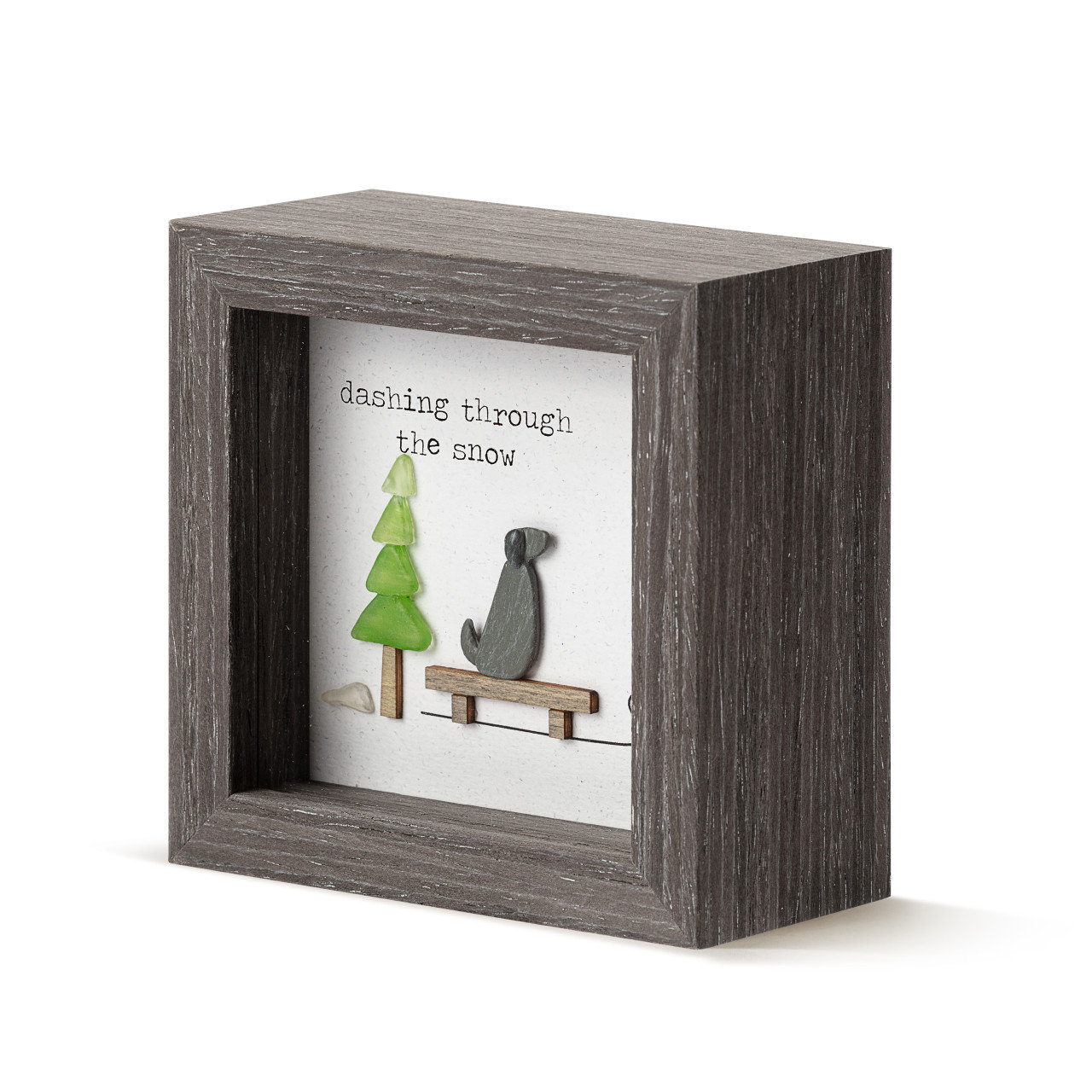 The Holiday Aisle® Dashing Through the Snow Shadow Box Sign | Wayfair
