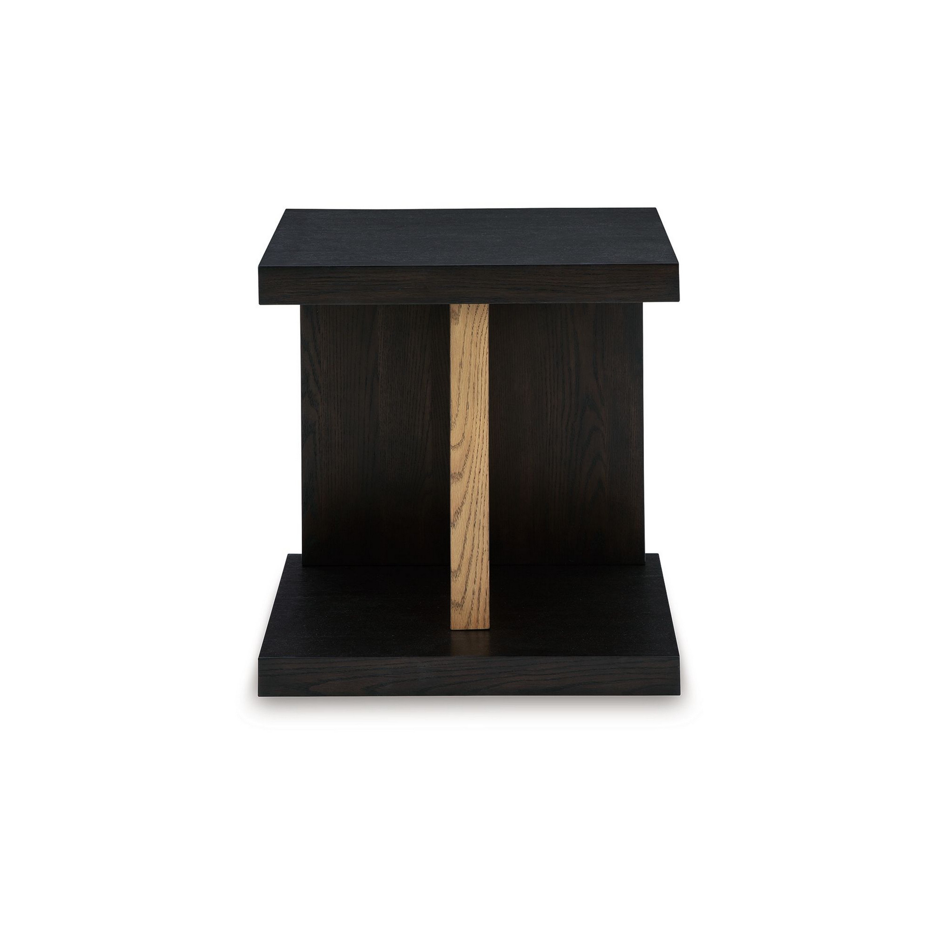 Benjara Copa Chairside End Table, Dual USB Port, 22 Inch Oak Brown And ...