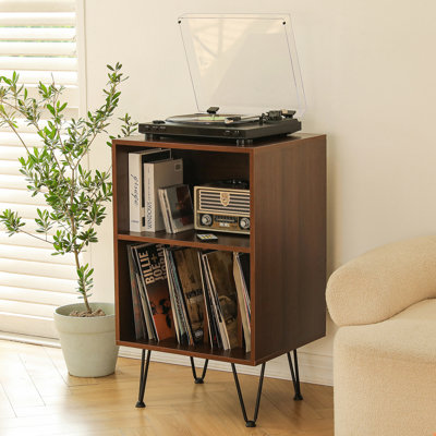 George Oliver Audio Rack with LED Lights & Reviews | Wayfair
