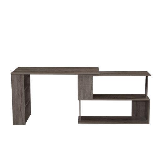 Latitude Run® 360 Degrees Rotating Computer Desk Office Desks L-Shaped ...