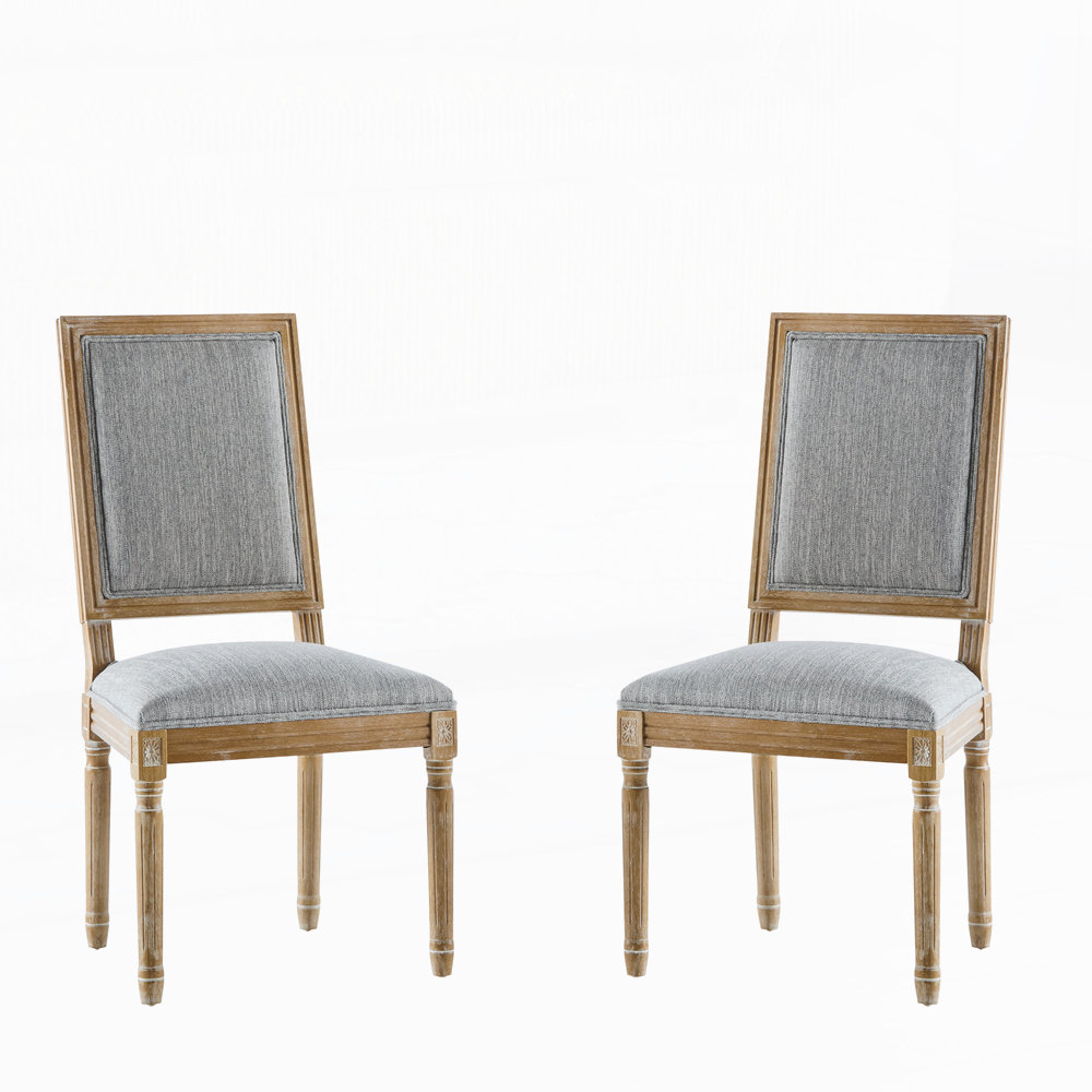One Allium Way® French Country Solid Rubberwood Frame Dining Chairs ...