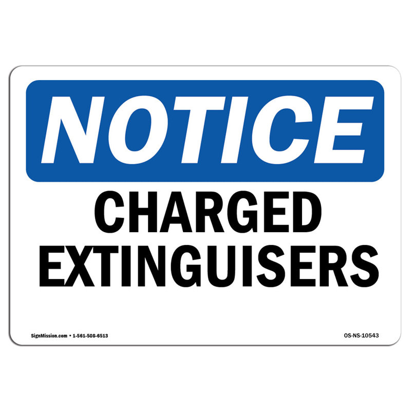 SignMission Charged Extinguishers Sign | Wayfair