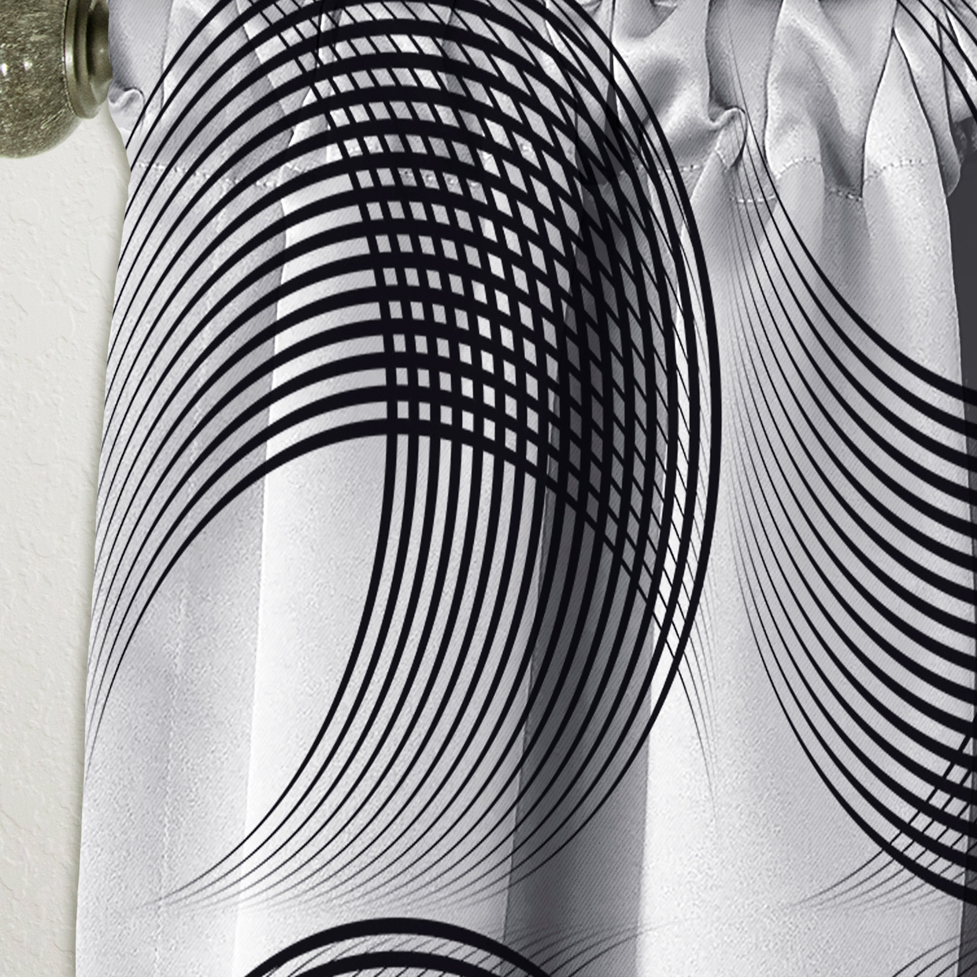 East Urban Home Monochrome Geometric Pattern IX - Geometric Mid-Century ...