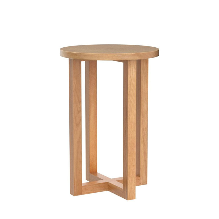 Vencier Oak Round Side Table | Wayfair.ie