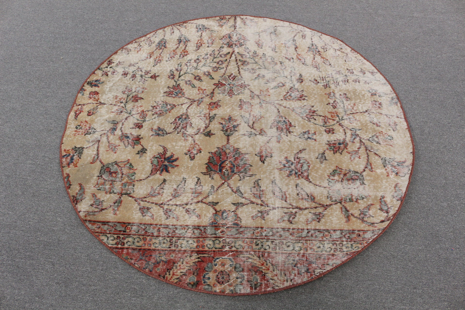 Bloomsbury Market Enjoy This Elegant Beige Turkish Round Rug That ...