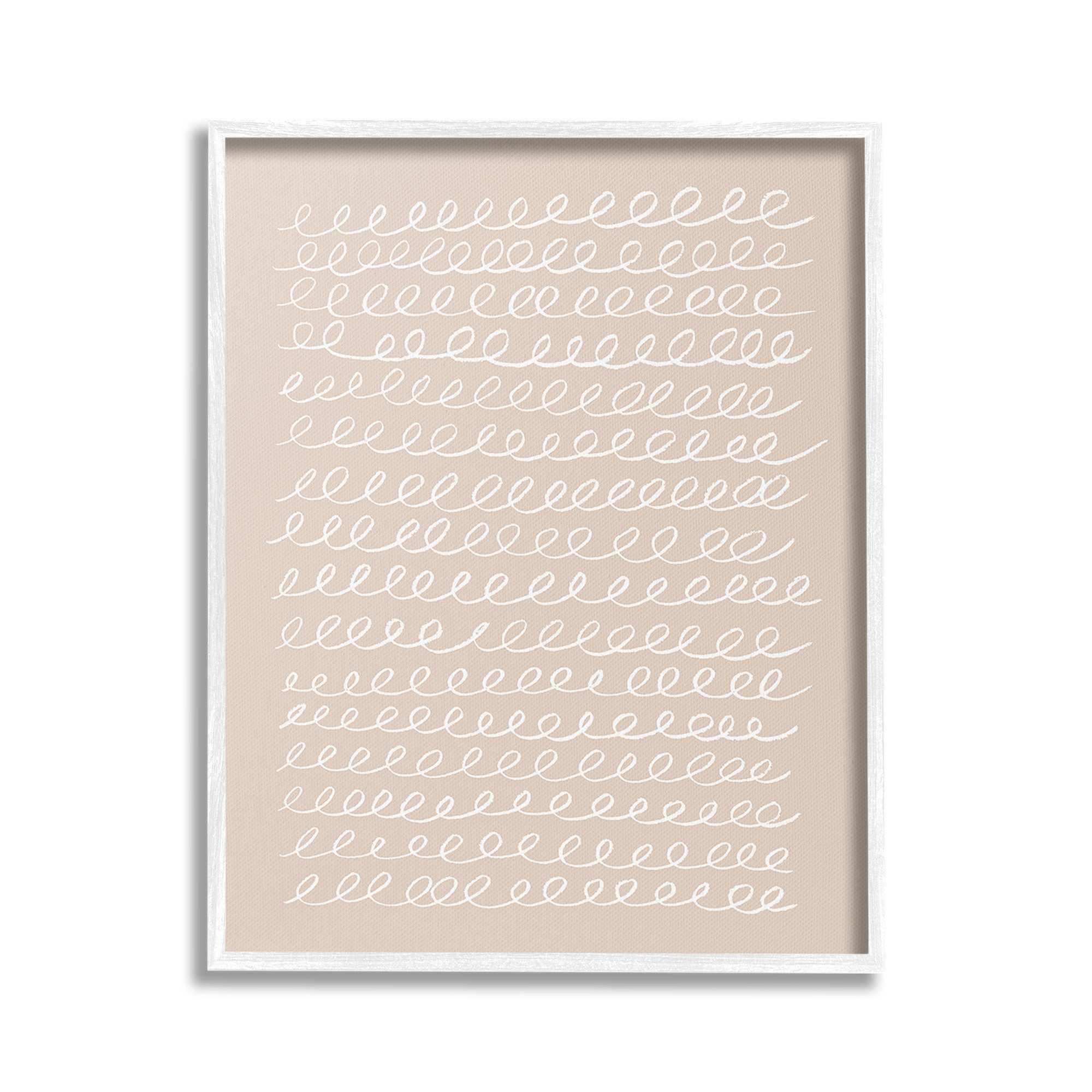 Hokku Designs " Modern Beige Squiggle " by Victoria Borges on Canvas ...
