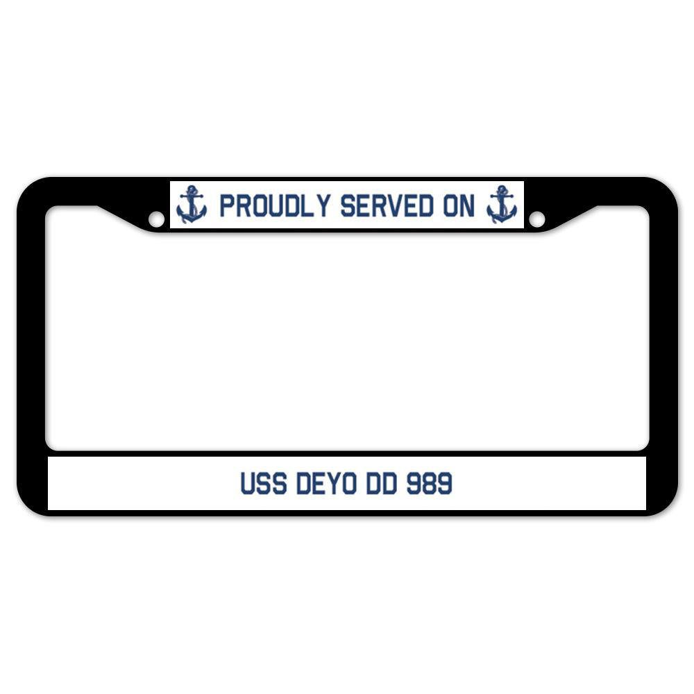 SignMission Proudly Served on USS DEYO DD 989 Plate Frame | Wayfair