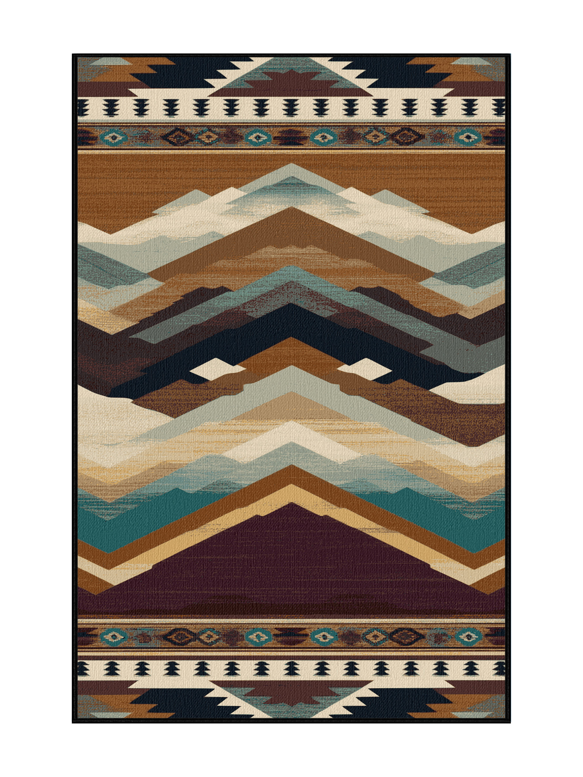 Dakota Fields Washable Mountain Ridge Southwestern Area Rug | Wayfair