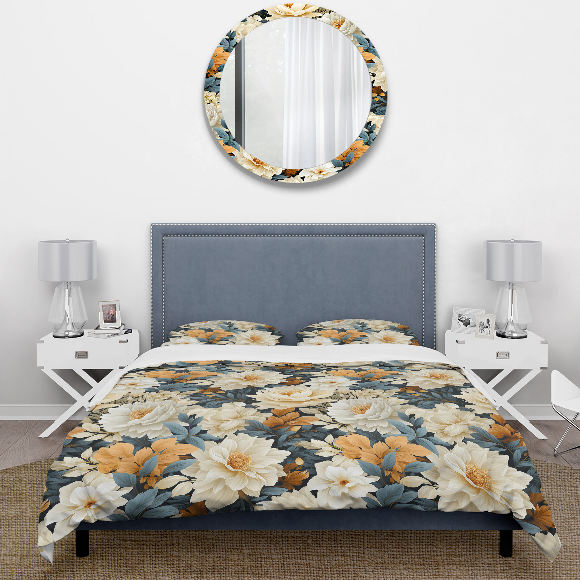 Design Art Beige Brown Rustic Whispers - Cottage Duvet Cover Set ...