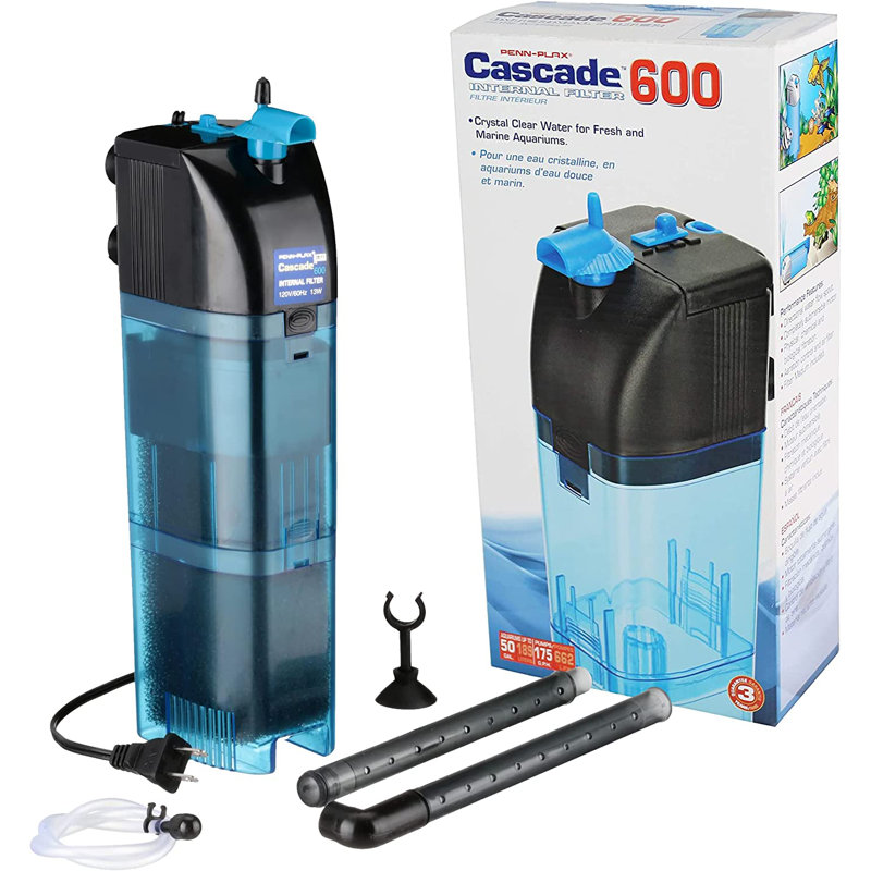 Penn Plax Cascade 600 Fully Submersible Internal Aquarium Filter | Wayfair