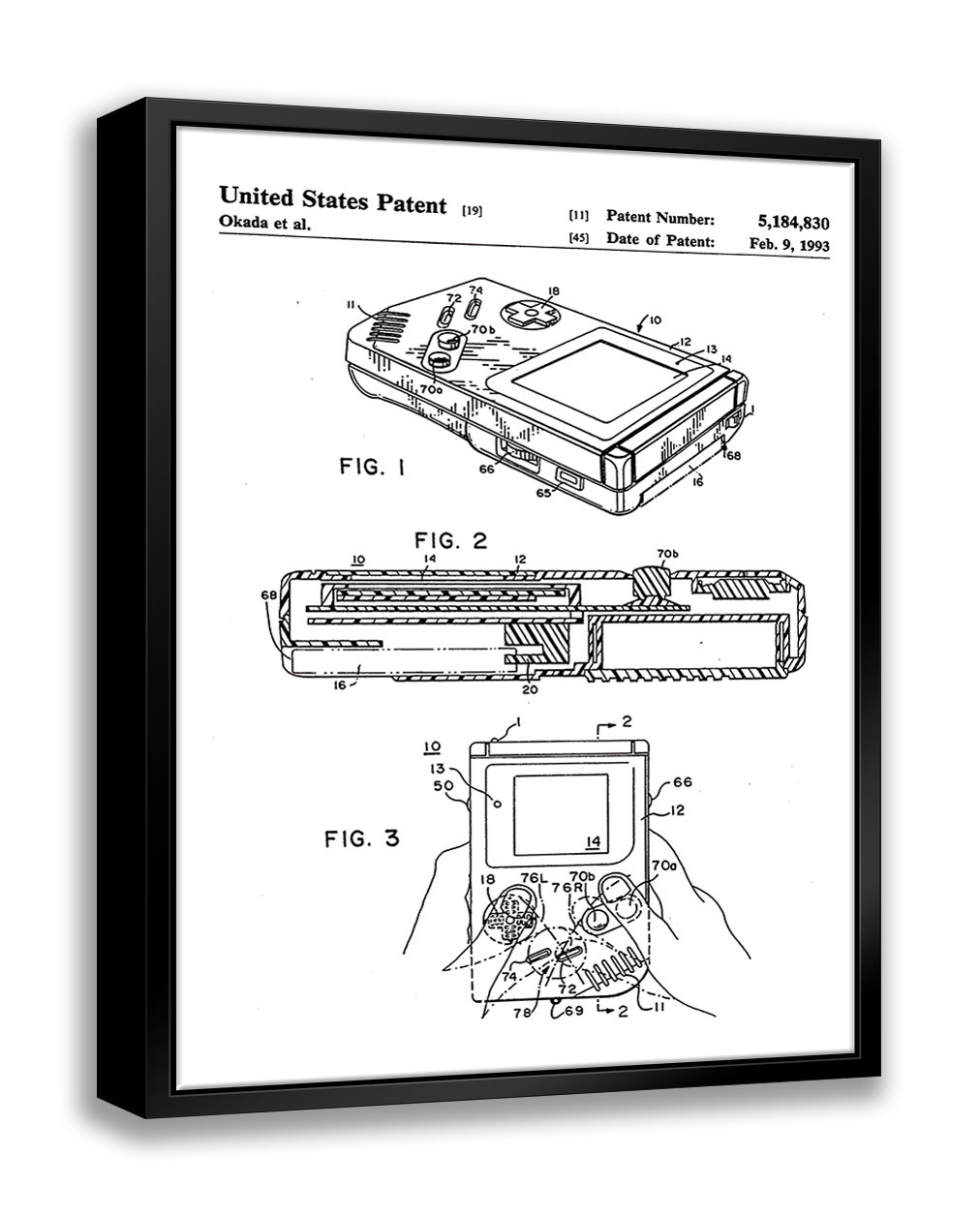 ATX Art Group LLC Gameboy Patent by Stanley Print House - on | Wayfair