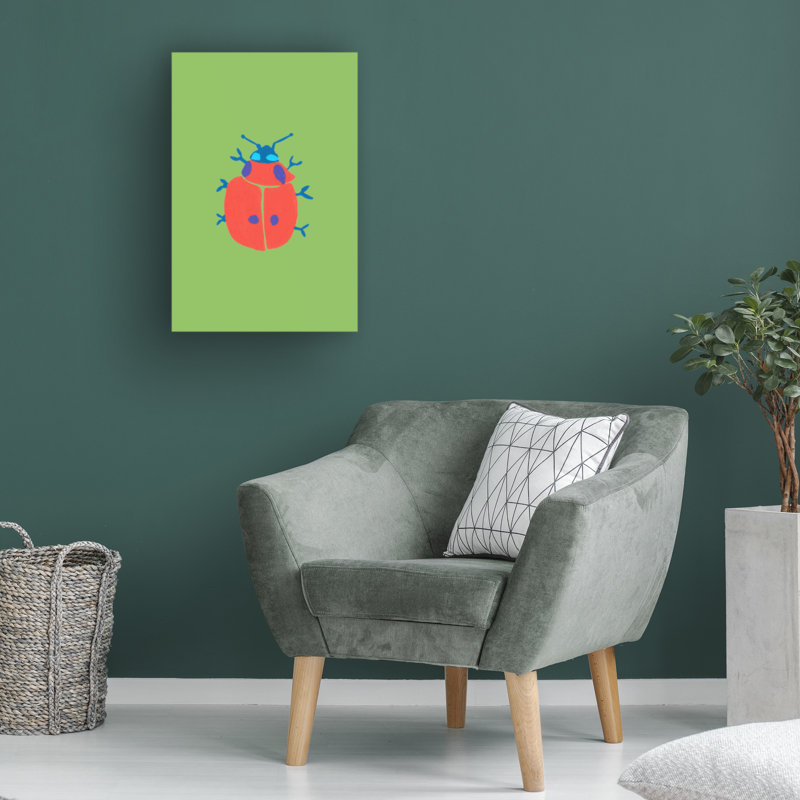 Trademark Fine Art Modern & Contemporary Bold Ladybug On The Grass by ...