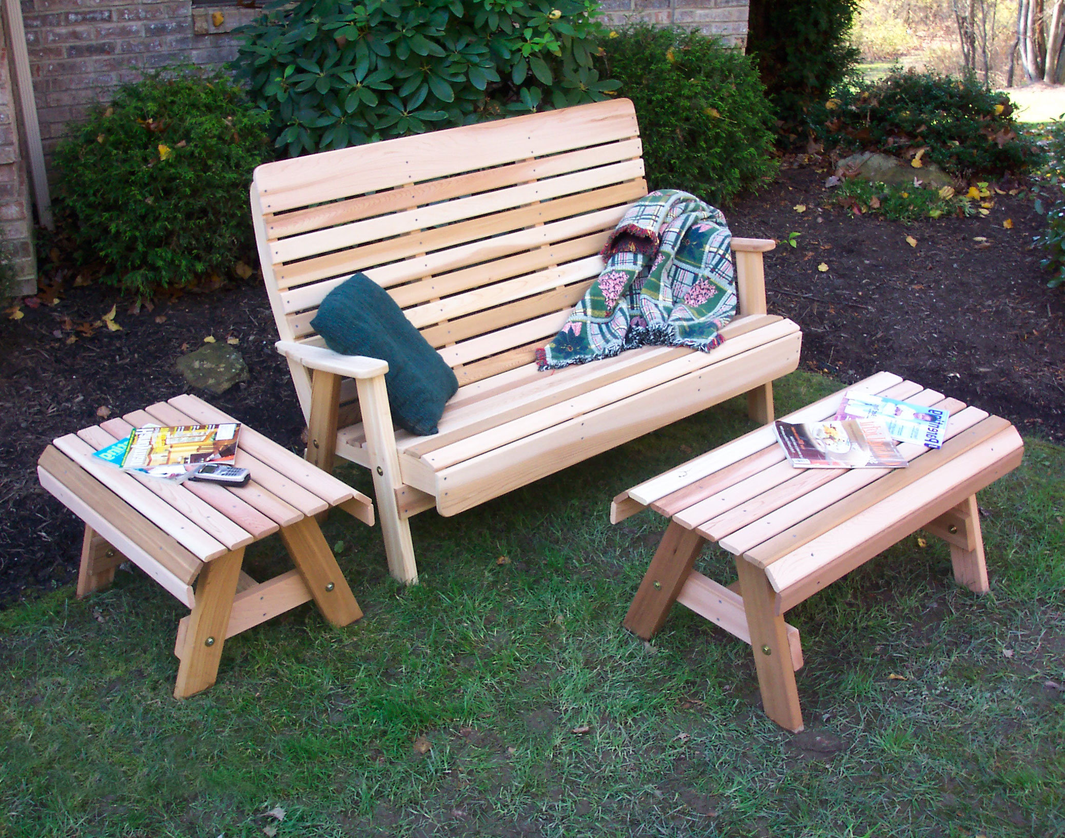 Creekvine Designs Cedar Benches 3 Piece Sofa Seating Group - Wayfair Canada