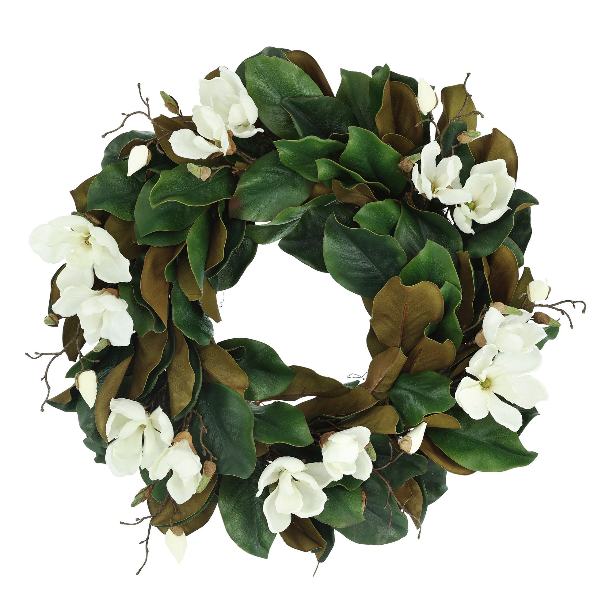 Creative Displays, Inc. 26" Magnolia Flowers And Leaves Arranged On A ...