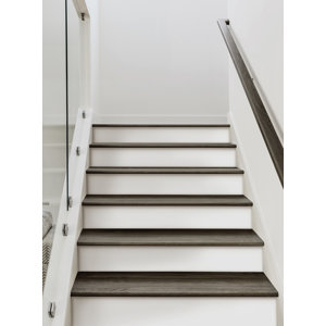 Hokku Designs Solid White Vinyl Peel And Stick Stair Riser | Wayfair