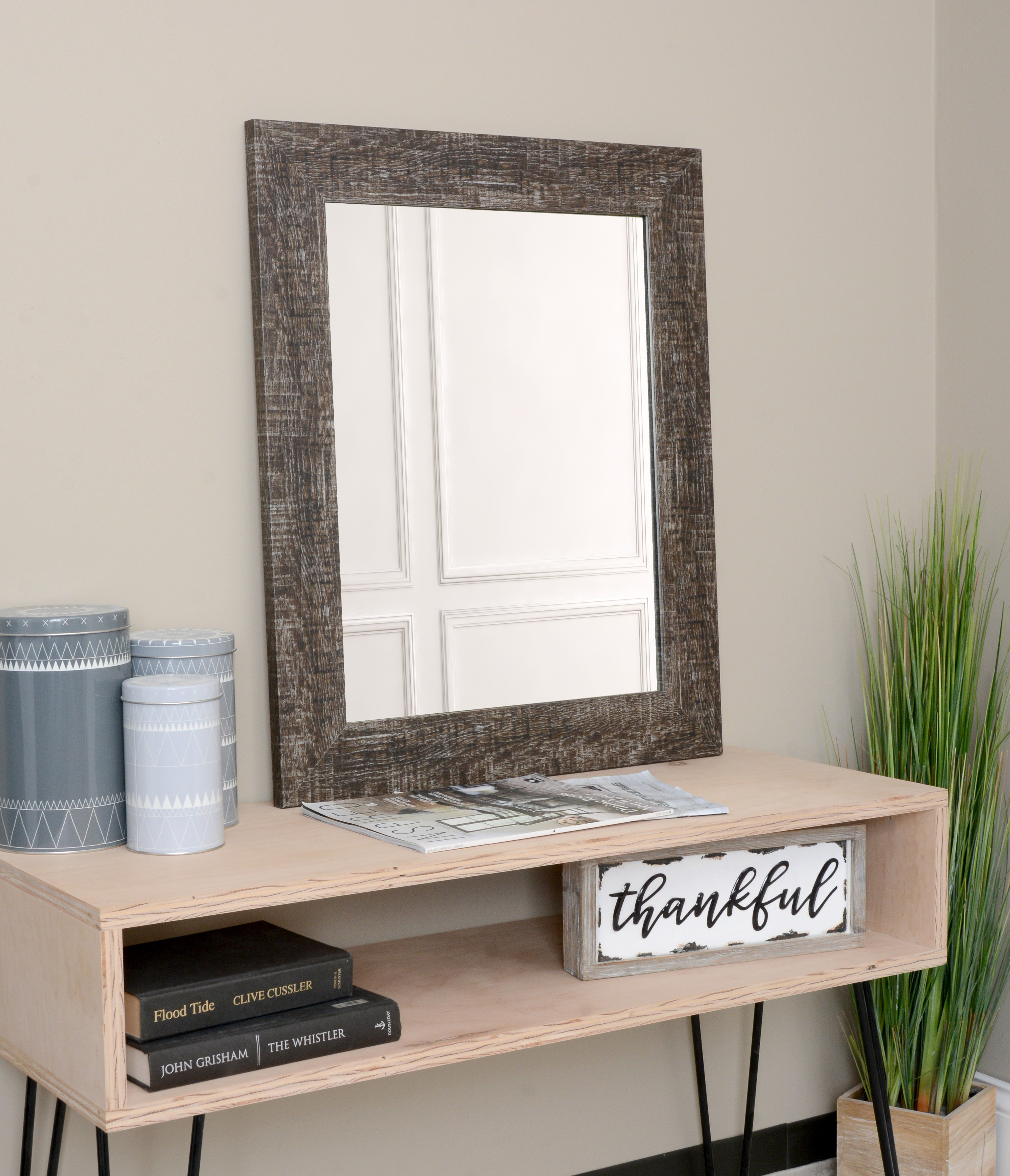 Laurel Foundry Modern Farmhouse® Urrutia Rustic Brown Wall Mirror | Wayfair