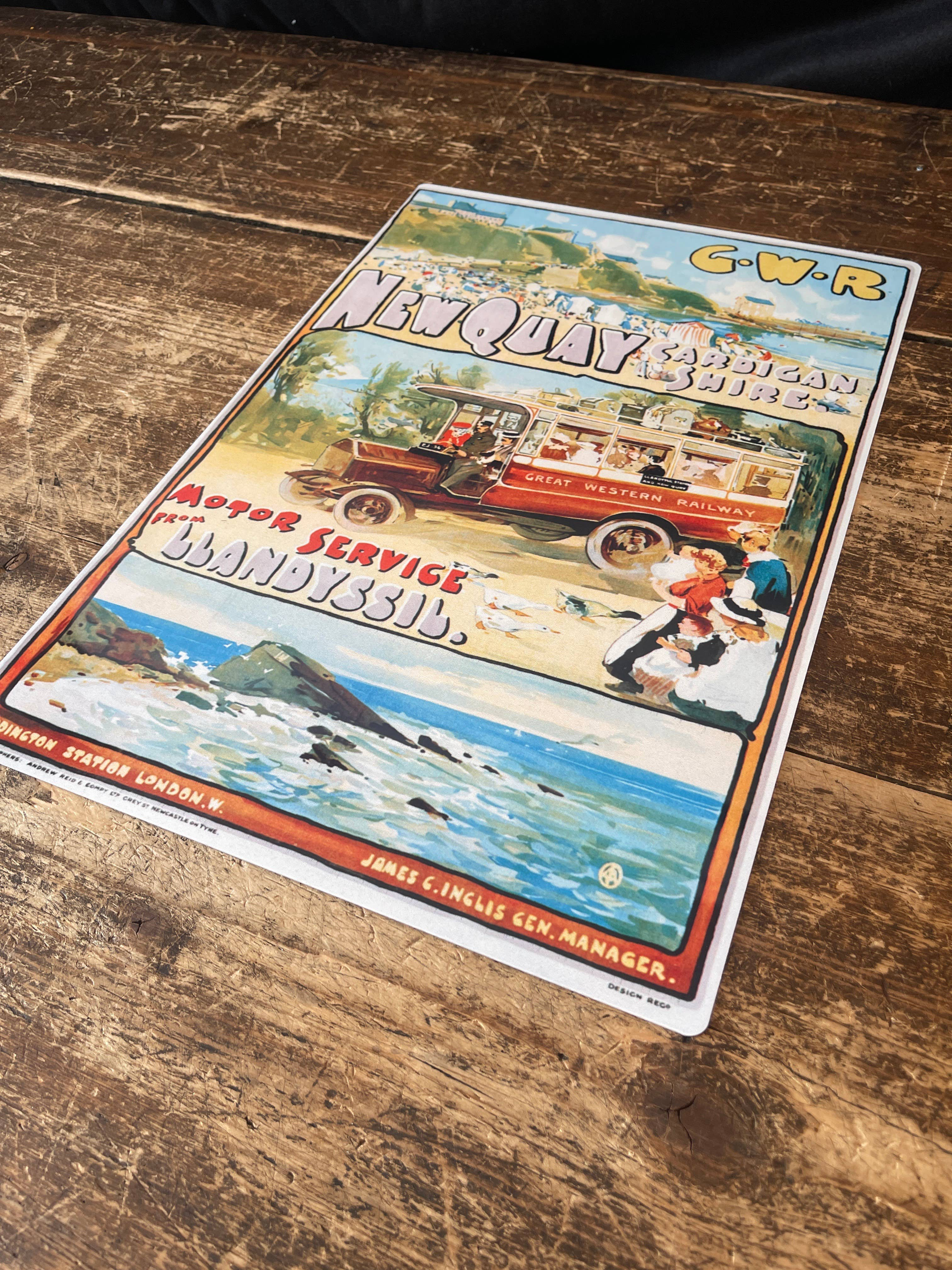 East Urban Home Newquay British Railway GWR - Metal Sign | Wayfair.co.uk