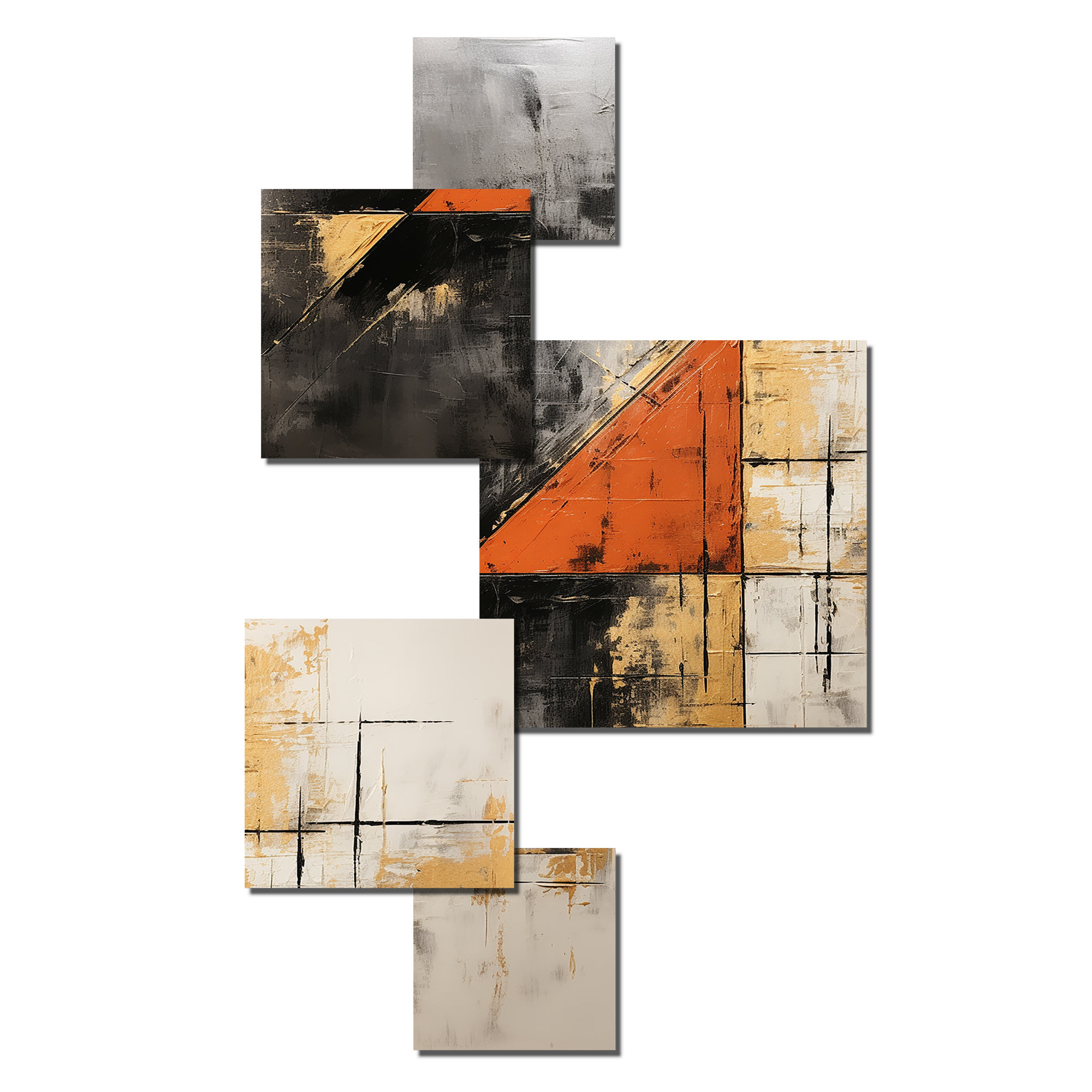 17 Stories Lyrical Abstraction Collage I - Abstract Collages Square ...