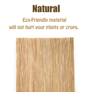 BBCPC Eco-Friendly Bamboo Slat Privacy Screen, Wind & Sight Protection ...