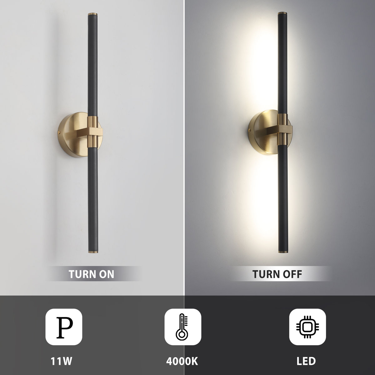 Wrought Studio™ Jaiman 2 Light 24'' Vanity Light Dimmable LED Bath Bar ...