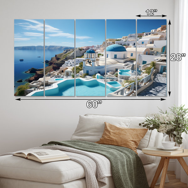 Design Art Greece Santorini Dreams I - Architecture Metal Wall Decor ...