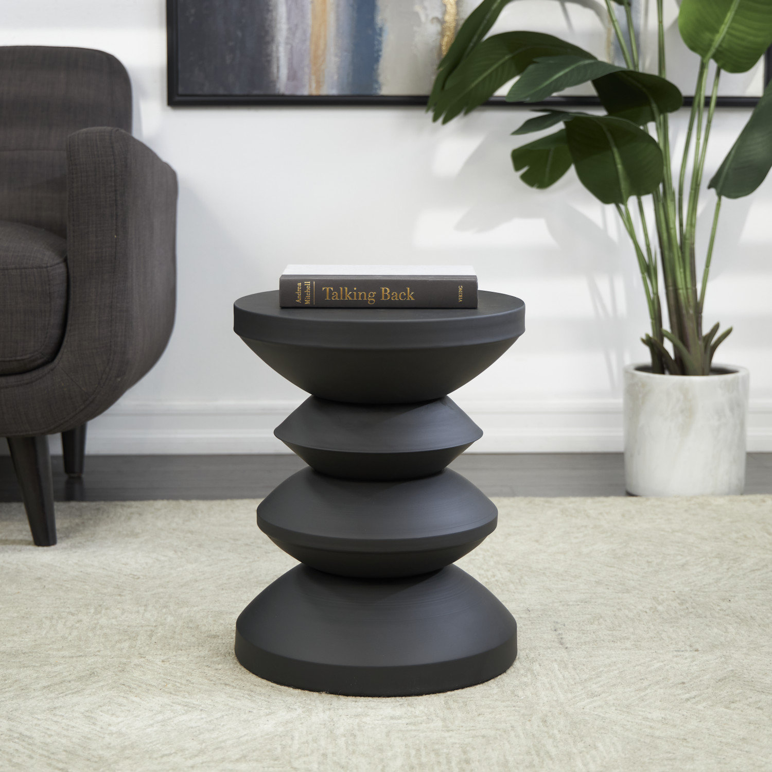 Wade Logan Belana Iron Drum End Table & Reviews | Wayfair