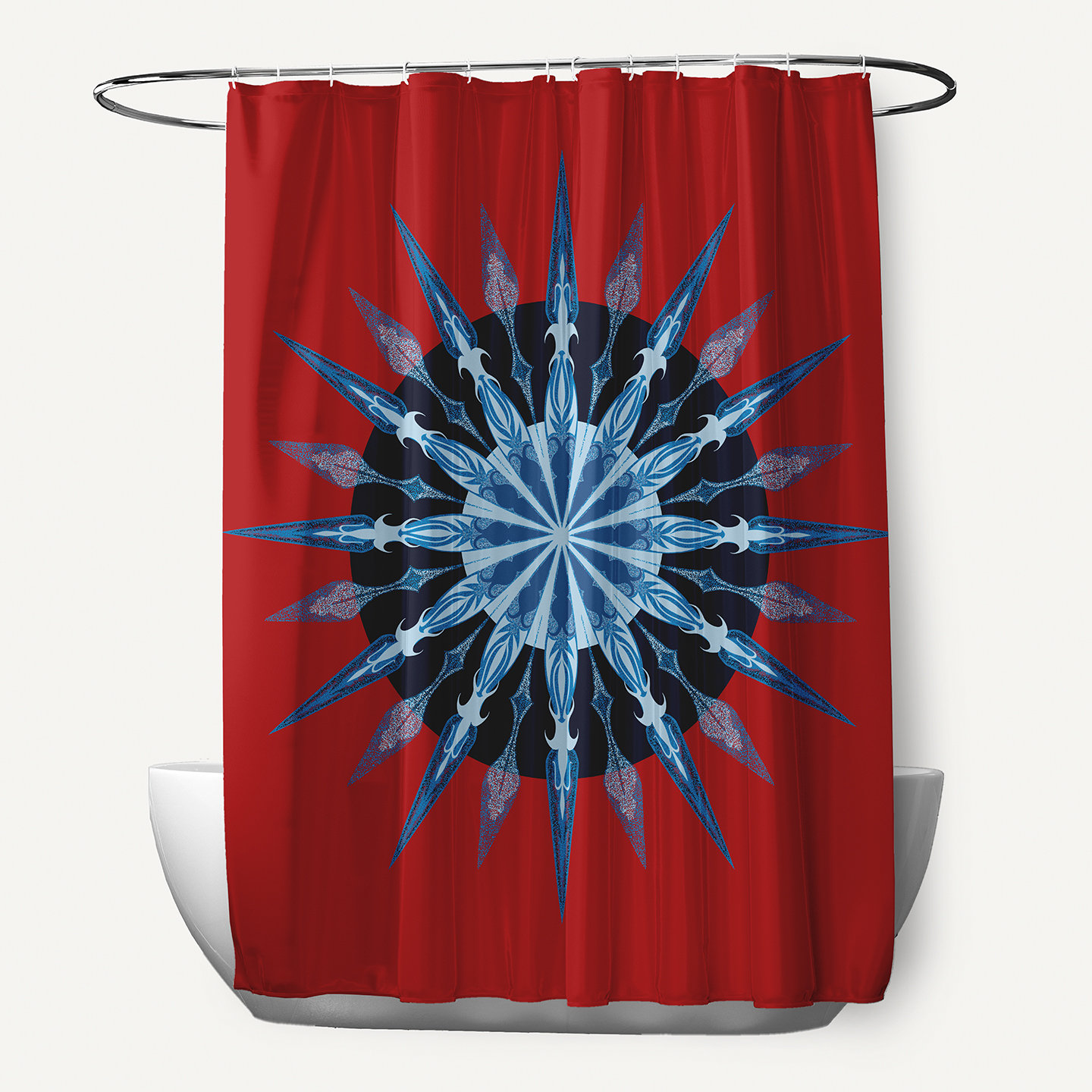 Breakwater Bay Sea Wheel Geometric Print Single Shower Curtain | Wayfair