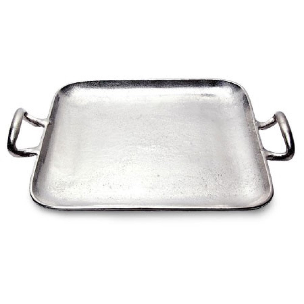 Lux Comfort Silver Square Shaped Metal Tray - Wayfair Canada