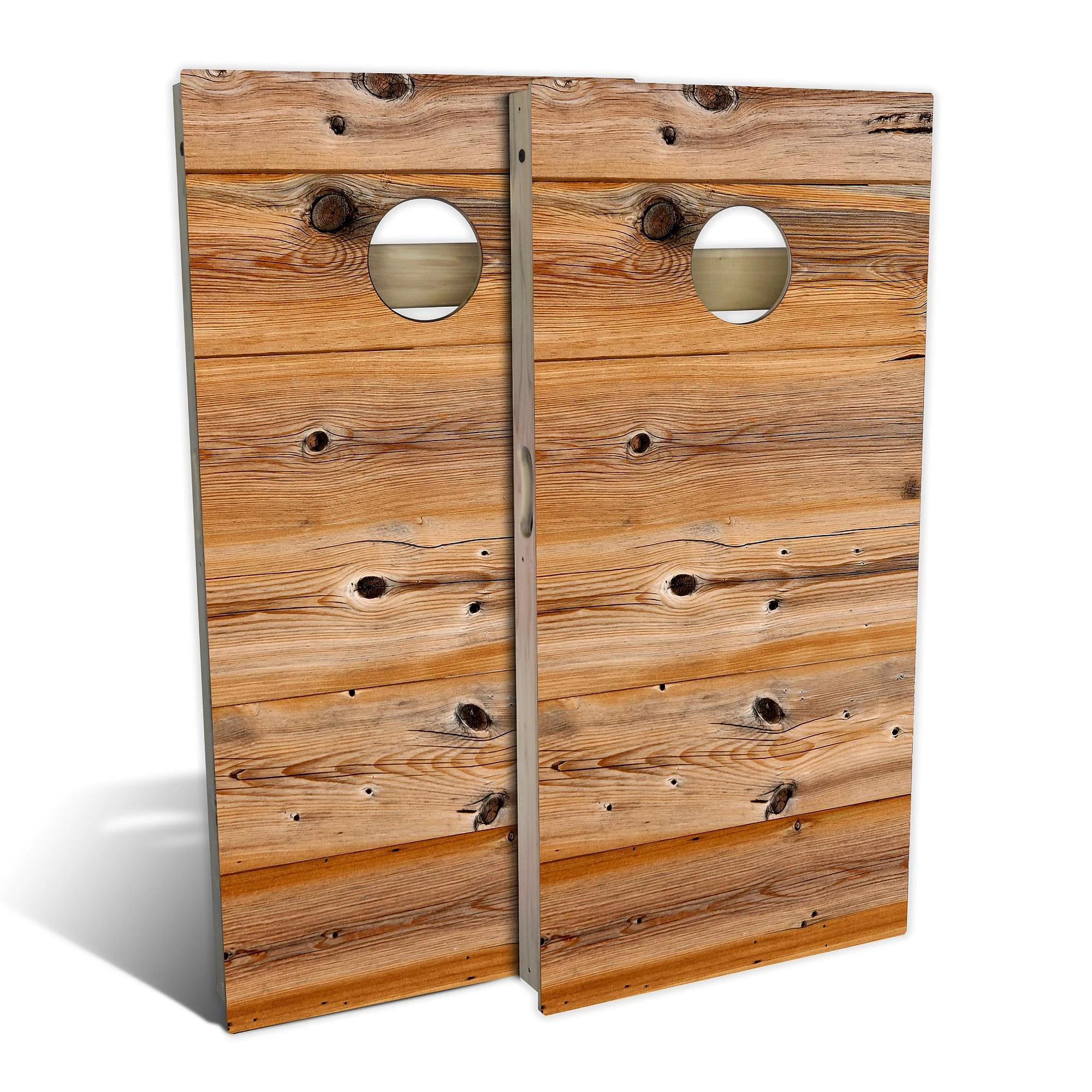 Slick Woody's Cornhole Co 2' x 4' Woodgrain Solid Wood Cornhole Set ...