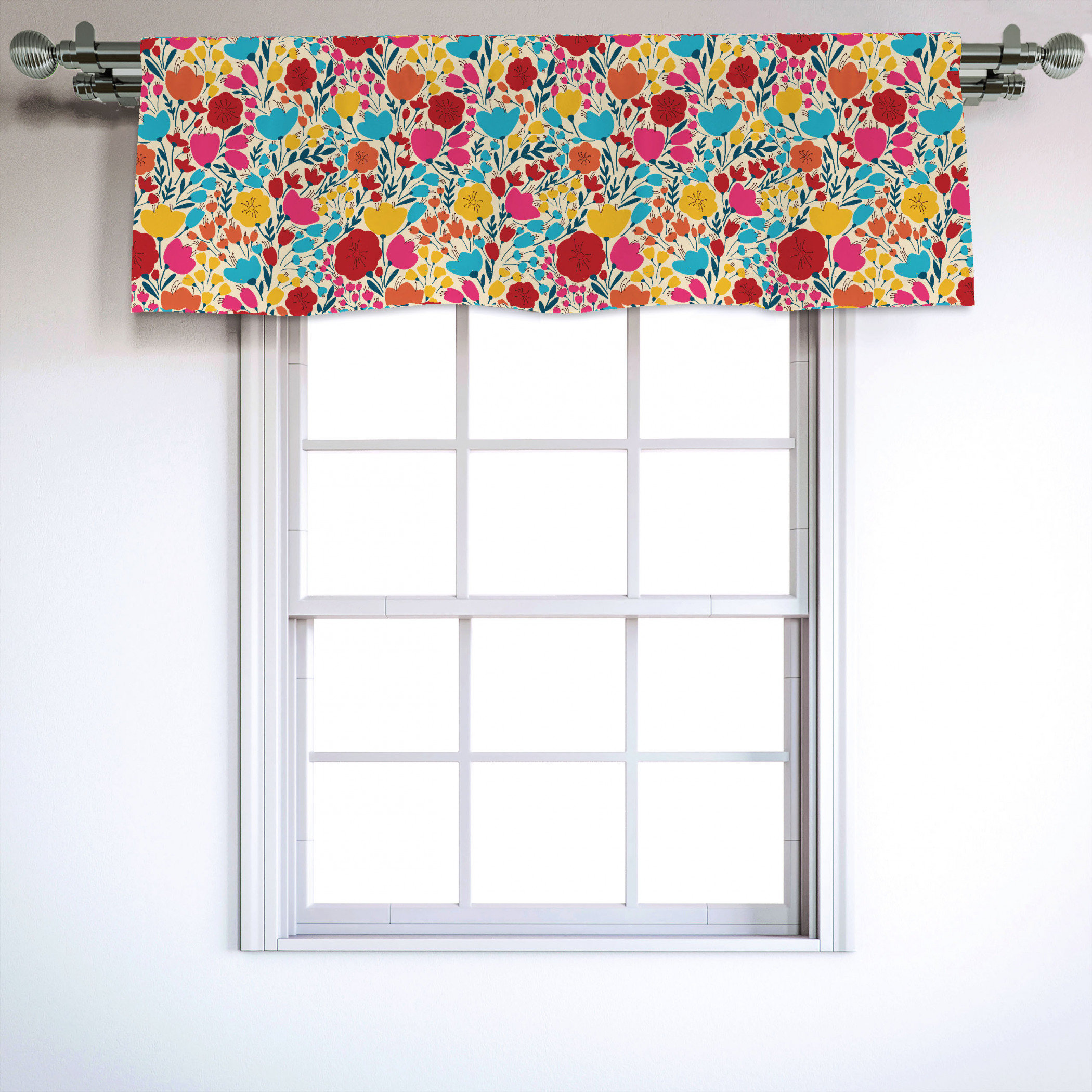 East Urban Home Colorful 54" Window Valance | Wayfair