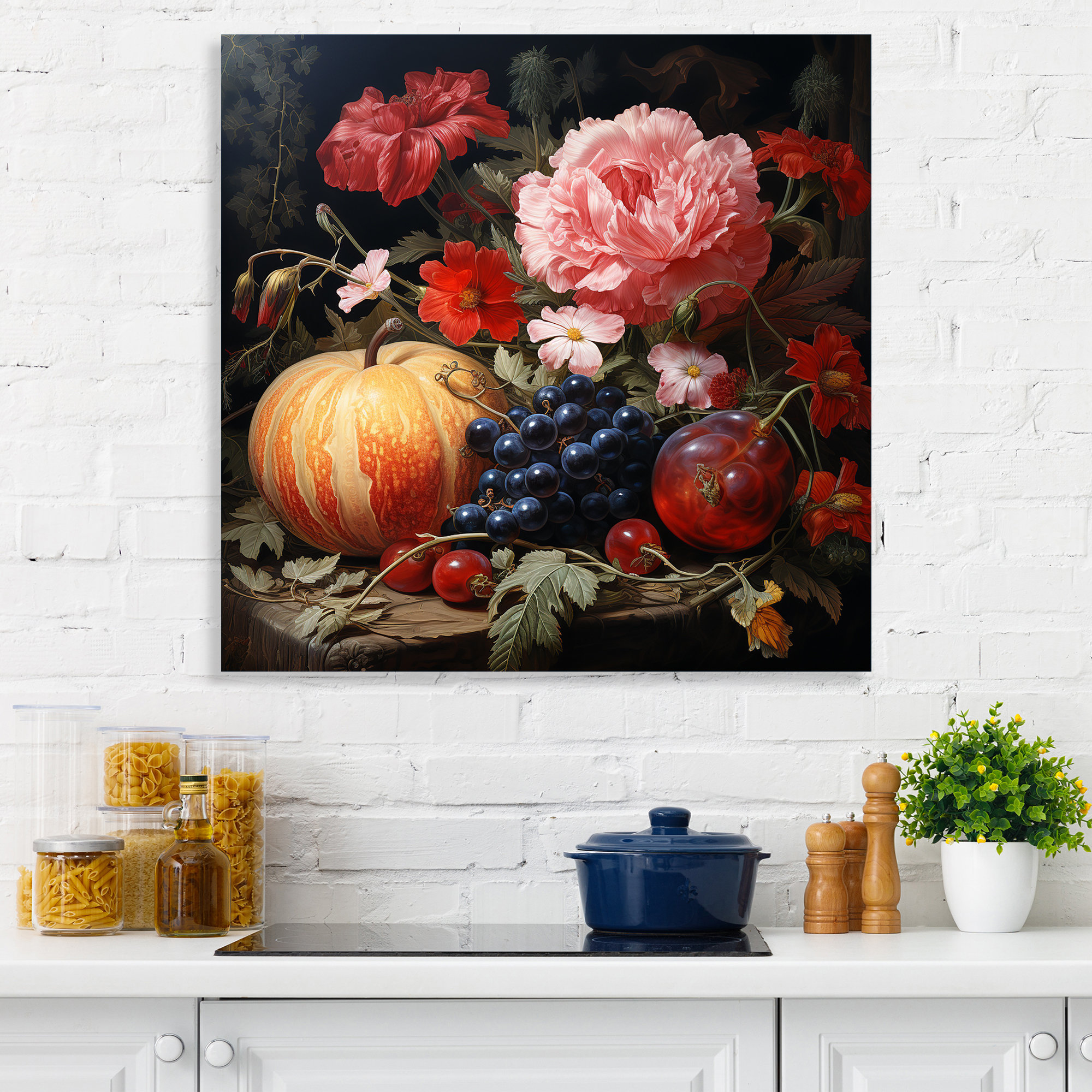 Winston Porter Renaissance Painting Of Fruits Blueberry - Fruits Wall ...