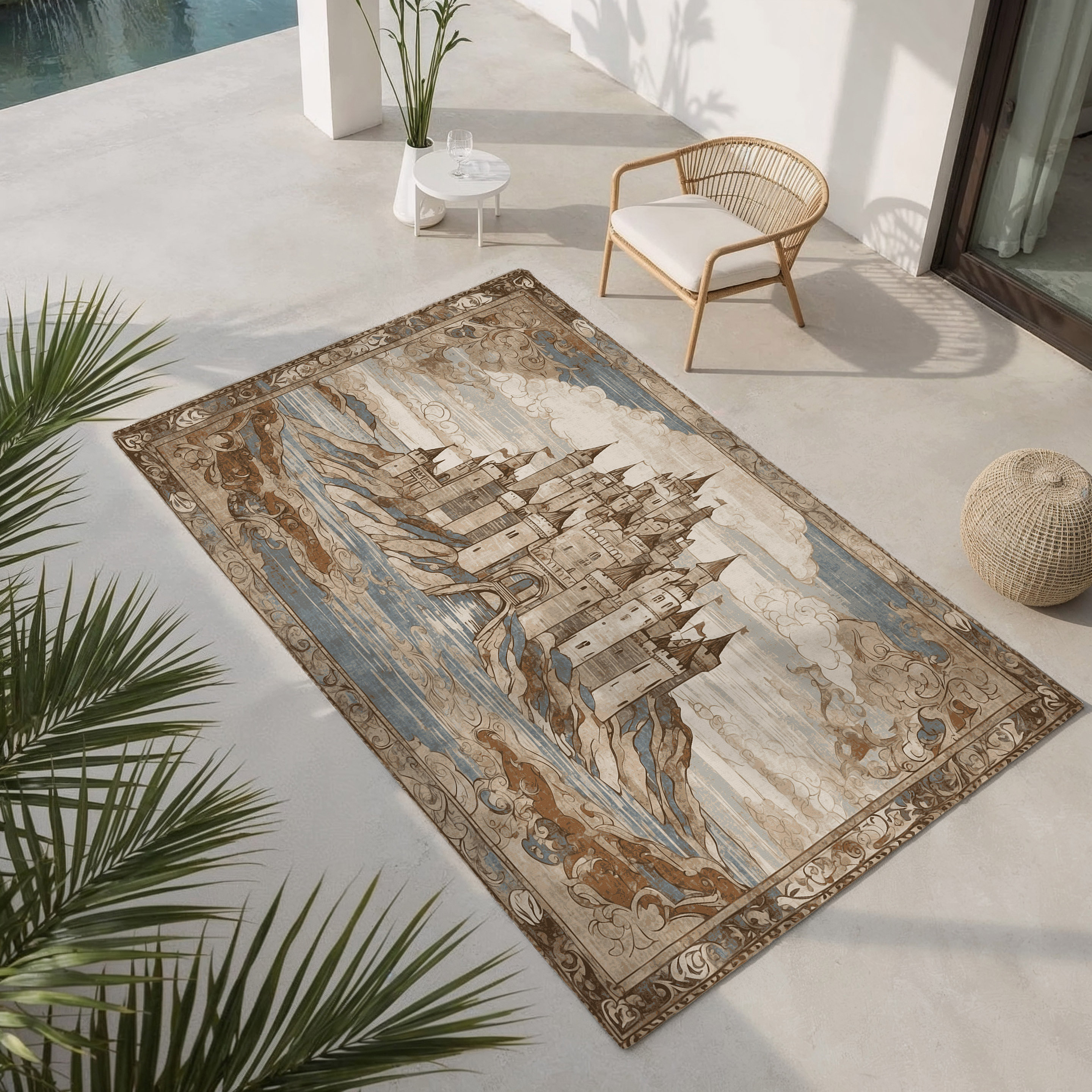 Fleur De Lis Living Ancient Majesty Indoor And Outdoor Area Rug | Wayfair