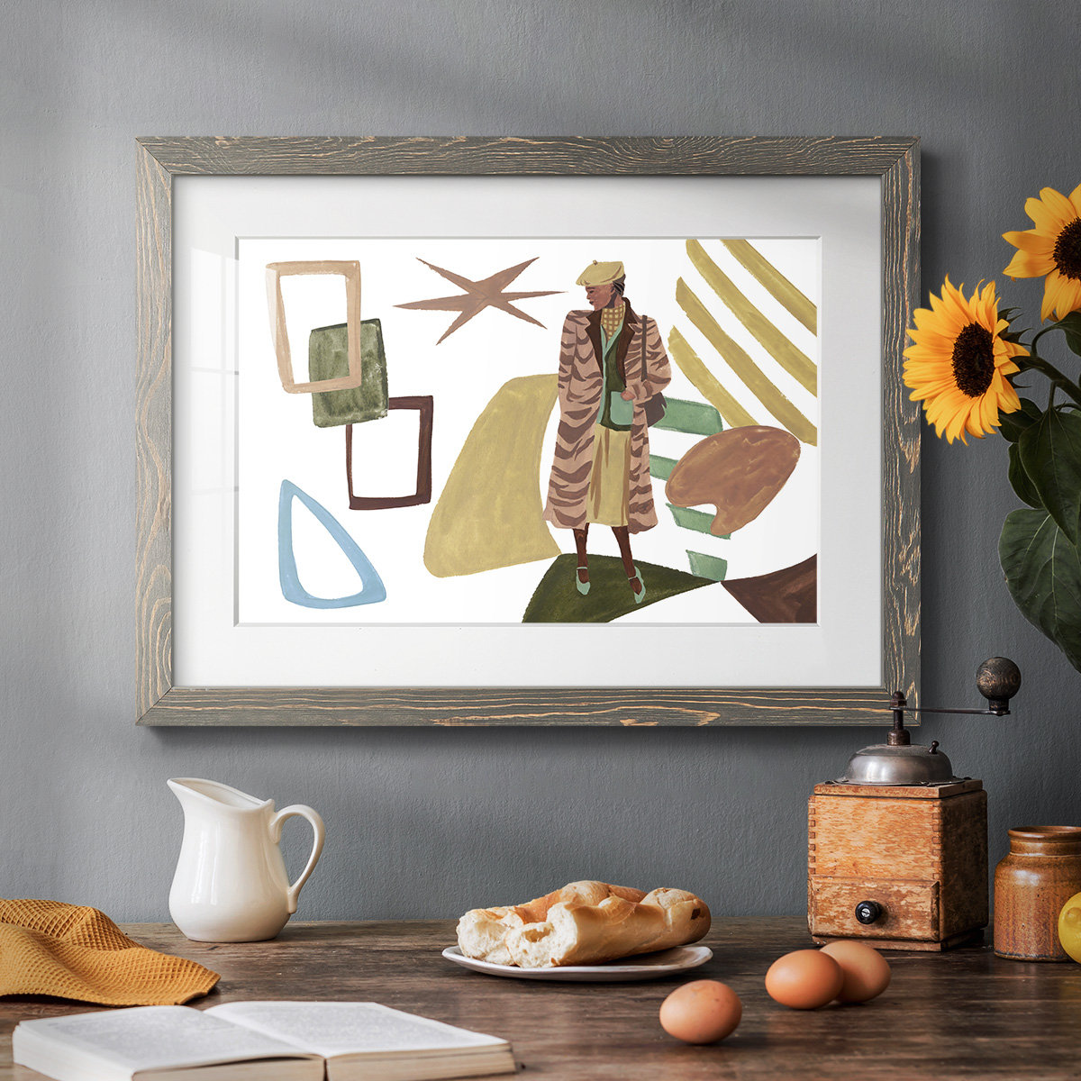 Winston Porter Vintage Vibes I- Rustic Framed Framed Print w Matte ...