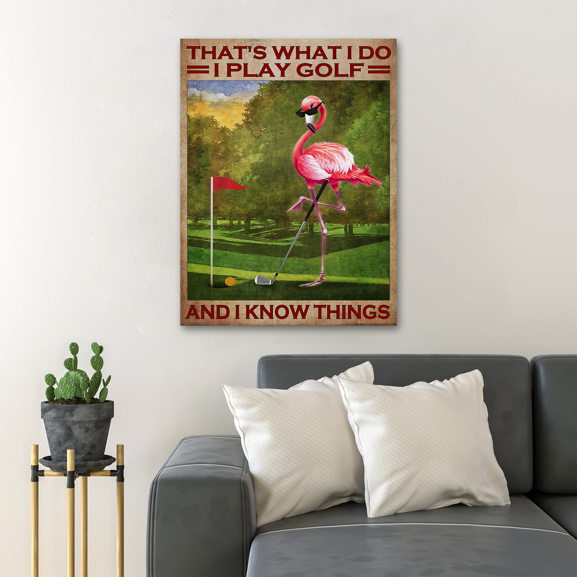 Trinx Flamingo Playing Golf - That's What I Do, I Play Golf Gallery ...