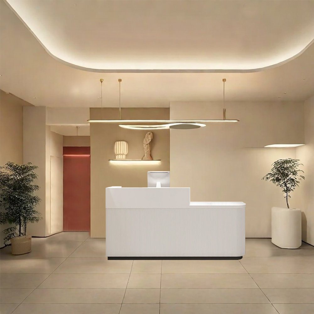 OX Art Reception Desk No Assembly Required Modern Rectangular Writing ...