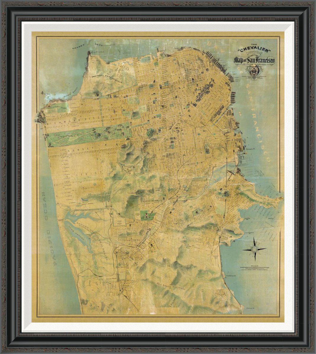 Global Gallery « the «chevalier » map of san francisco» par août ...