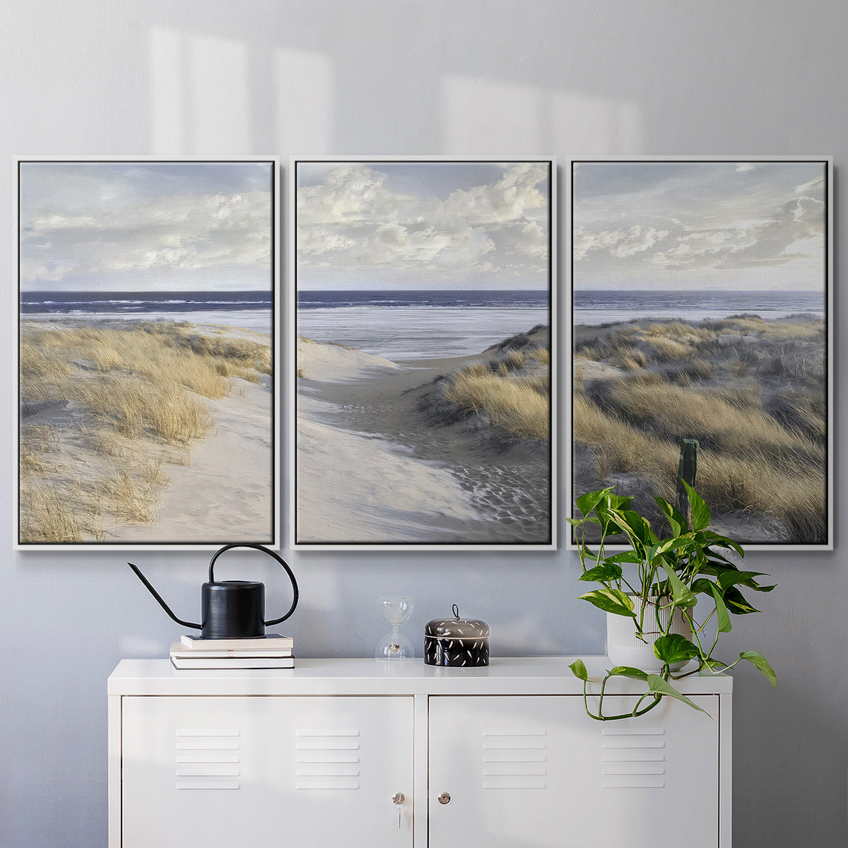 Highland Dunes Aisle Marker Framed On Canvas 3 Pieces Print | Wayfair
