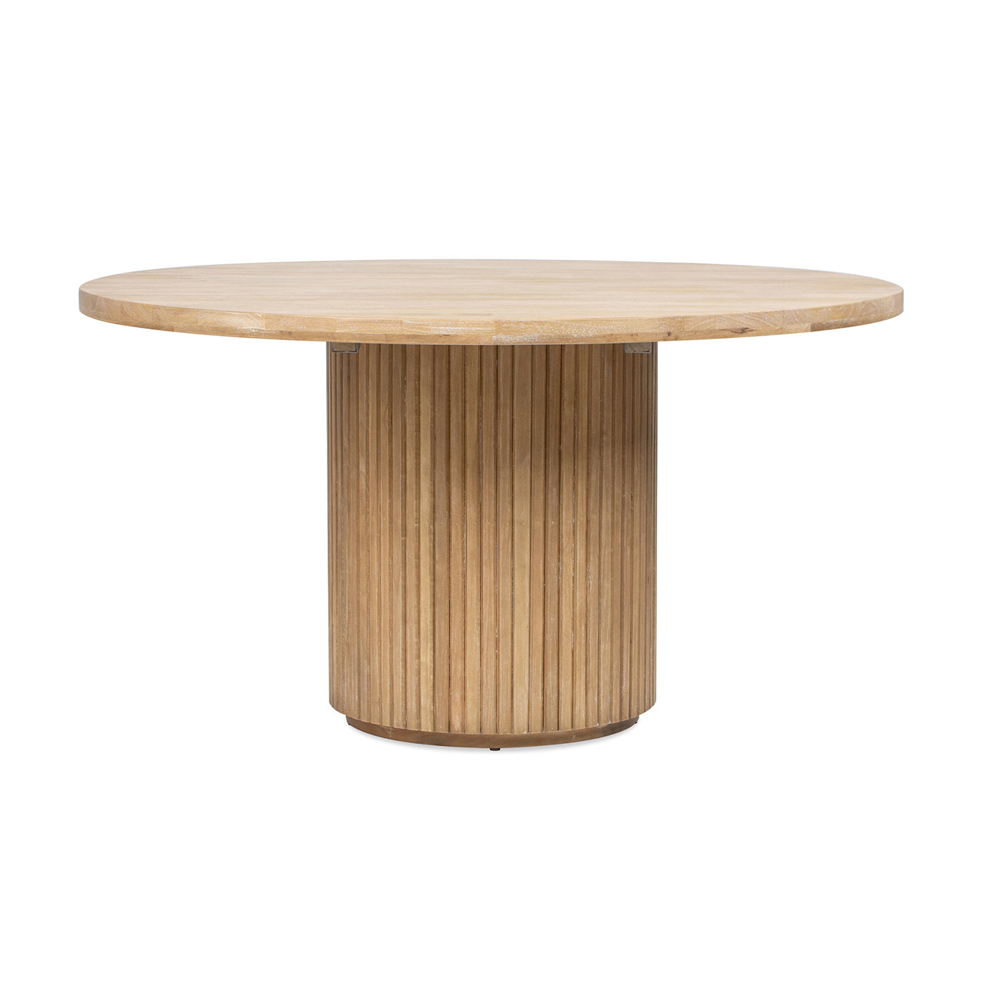 Gracie Oaks Charlotte 55" Round Fluted Dining Table | Wayfair
