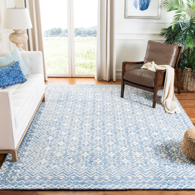 Charlton Home® Simmerman Hand Tufted Wool Geometric Rug & Reviews | Wayfair