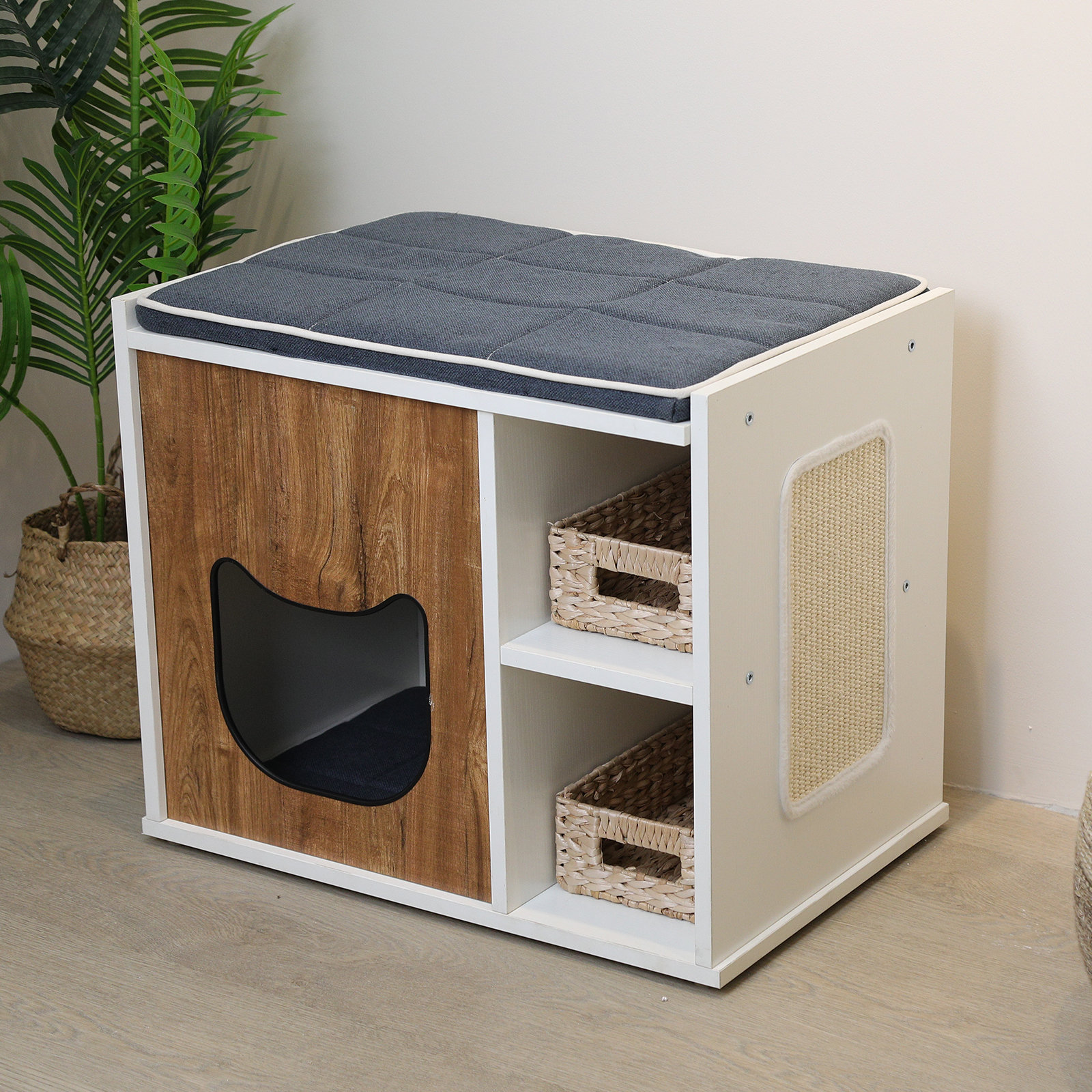 Tucker Murphy Pet™ 19.6'' H Doolam Cute Modern Cat Bed for Indoor Cats ...