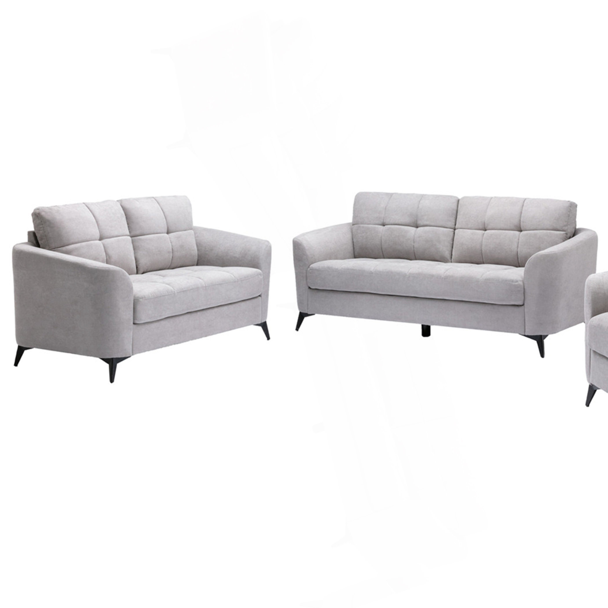 George Oliver Callie Woven Fabric Sofa Loveseat Living Room Set ...